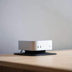 Mac Mini Stand - the Pedestal: Italian Leather, Fits M4 / M4 Pro ...