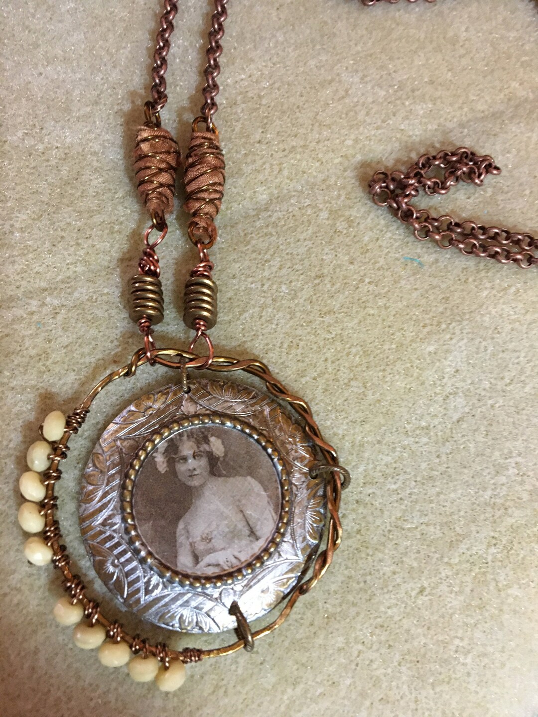 Sepia Brass Lady - Etsy