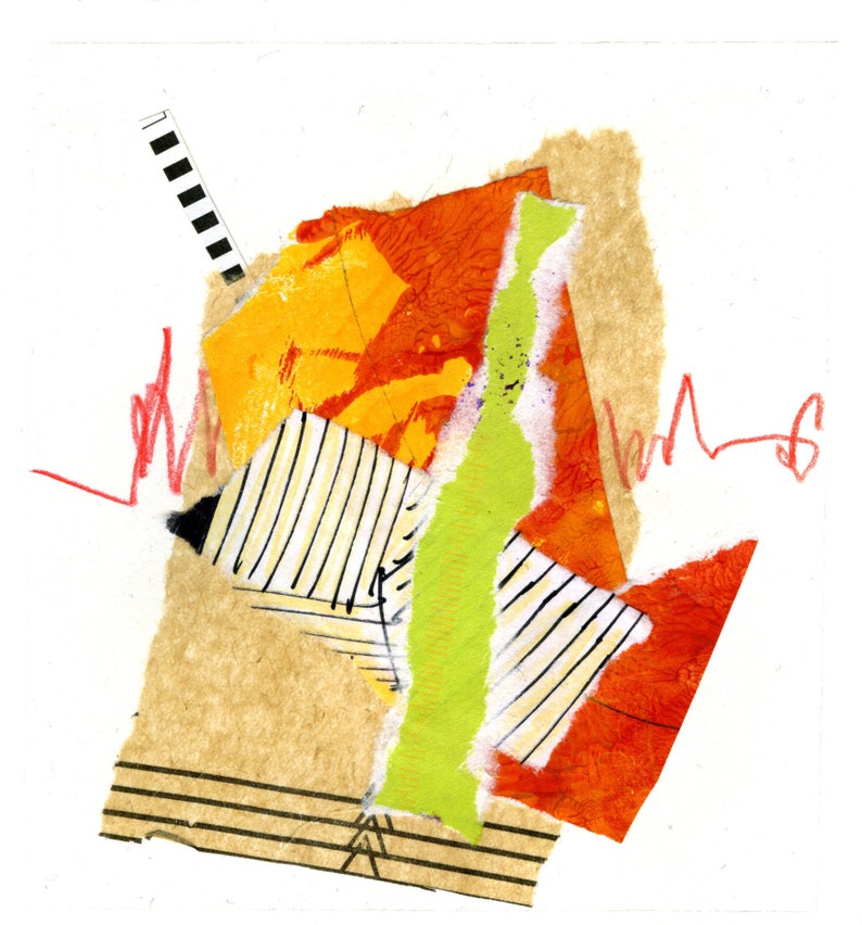 Small Abstract Paper Collage Colorful Original Art One of a - Etsy Canada