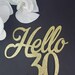 30th Birthday, Hello 30 Cake Topper, Dirty 30 Birthday, Number Topper ...