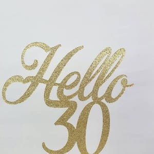 30th Birthday, Hello 30 Cake Topper, Dirty 30 Birthday, Number Topper ...