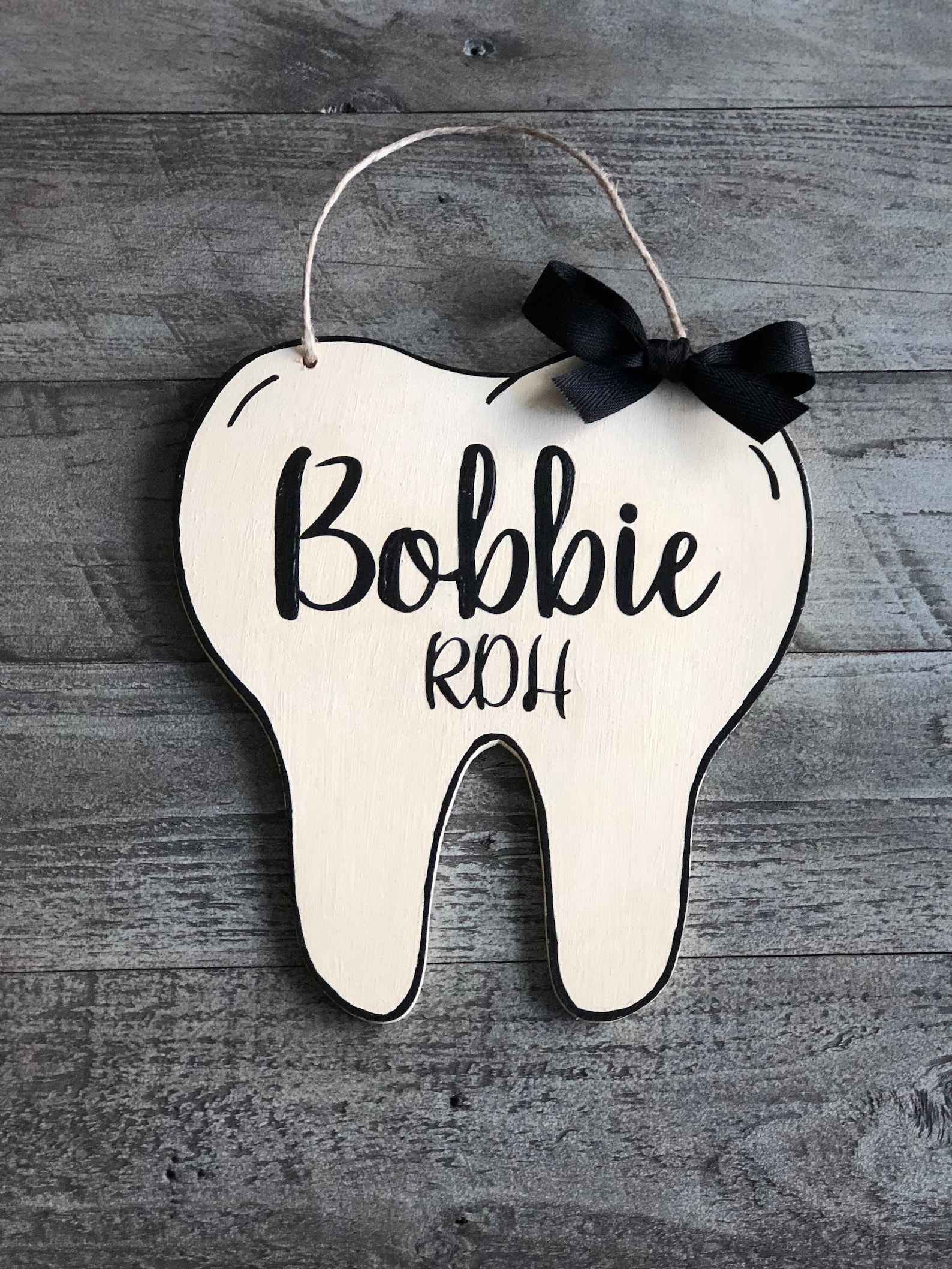 Tooth Door Hanger / Teeth / Dental Hygiene / Dentist Office / - Etsy