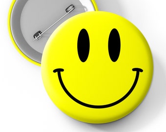 Smiley Face Pin | Etsy