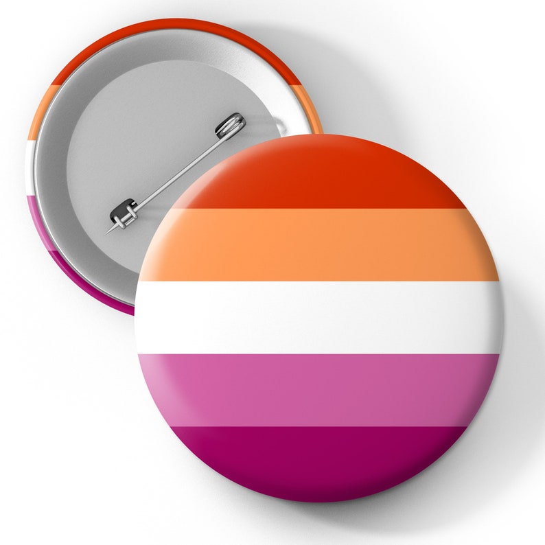 Lgbtq Lesbian Pride Flag 2019 Button Pin Badge Etsy