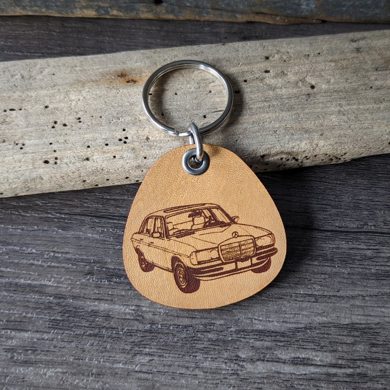 Mercedes Vintage Car Genuine Leather Keychain - Etsy