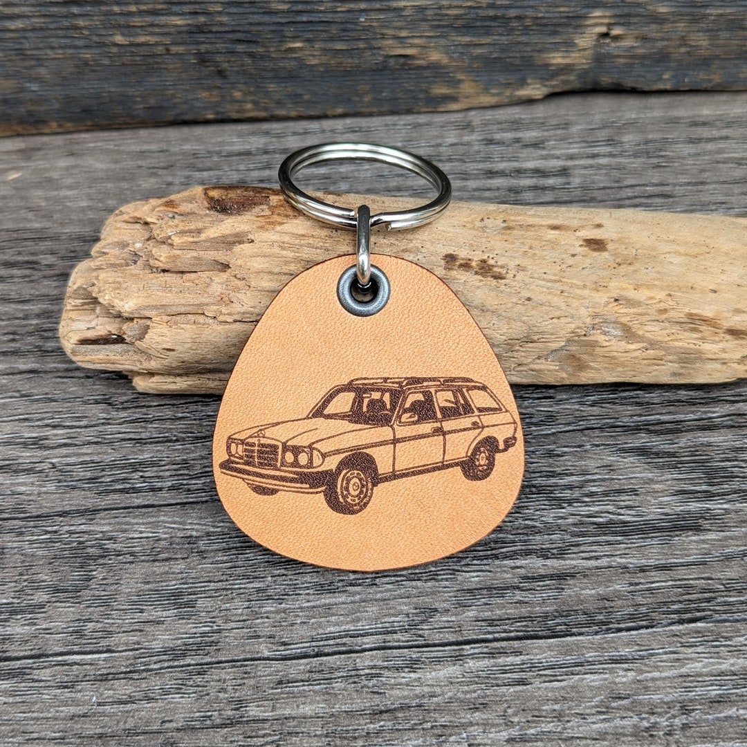Mercedes Vintage Wagon - Genuine Leather Keychain - Etsy