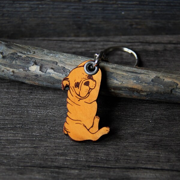 Bulldog Key Chain - Etsy