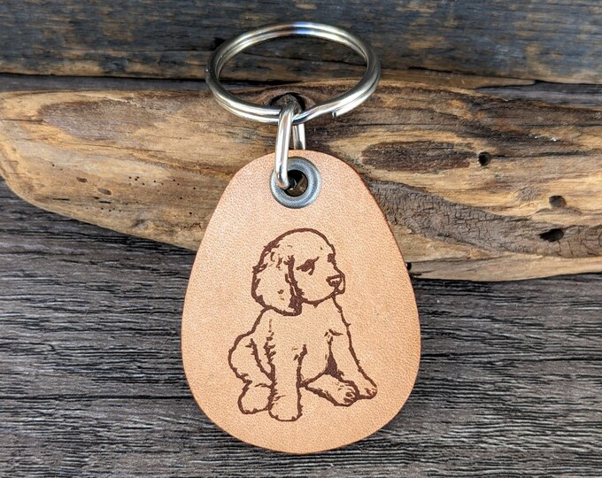 Sleepy Tabby Cat Cat Genuine Leather Keychain - Etsy