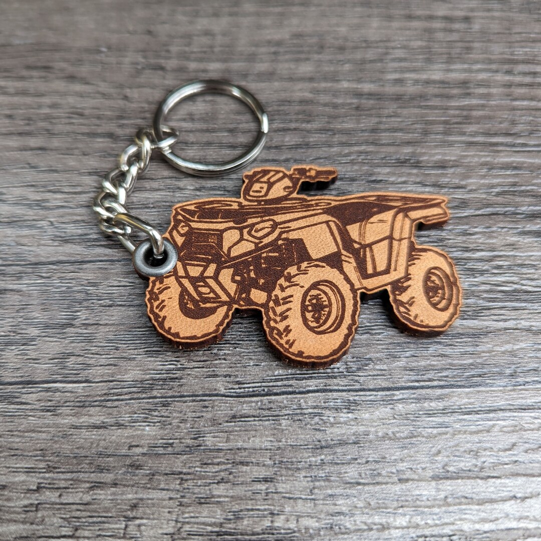 Forleathermore 4 Wheeler ATV Quad Genuine Leather Keychain for off ...