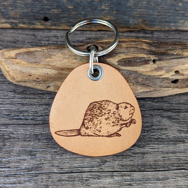 Beaver Keychain - Etsy