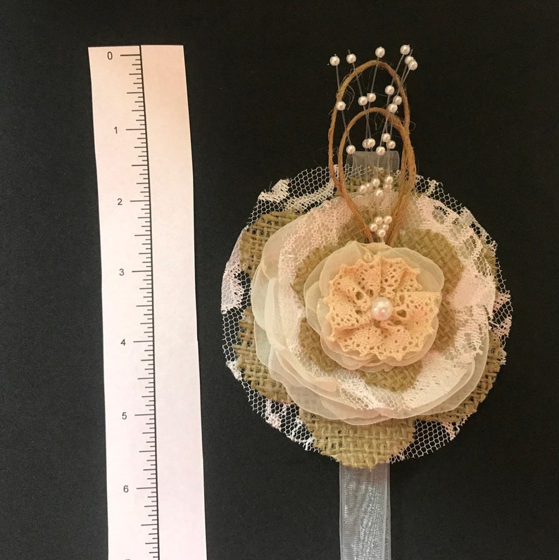 Rustic Wrist Corsage and Boutonniere Made of Burlap and Pearl-wedding ...