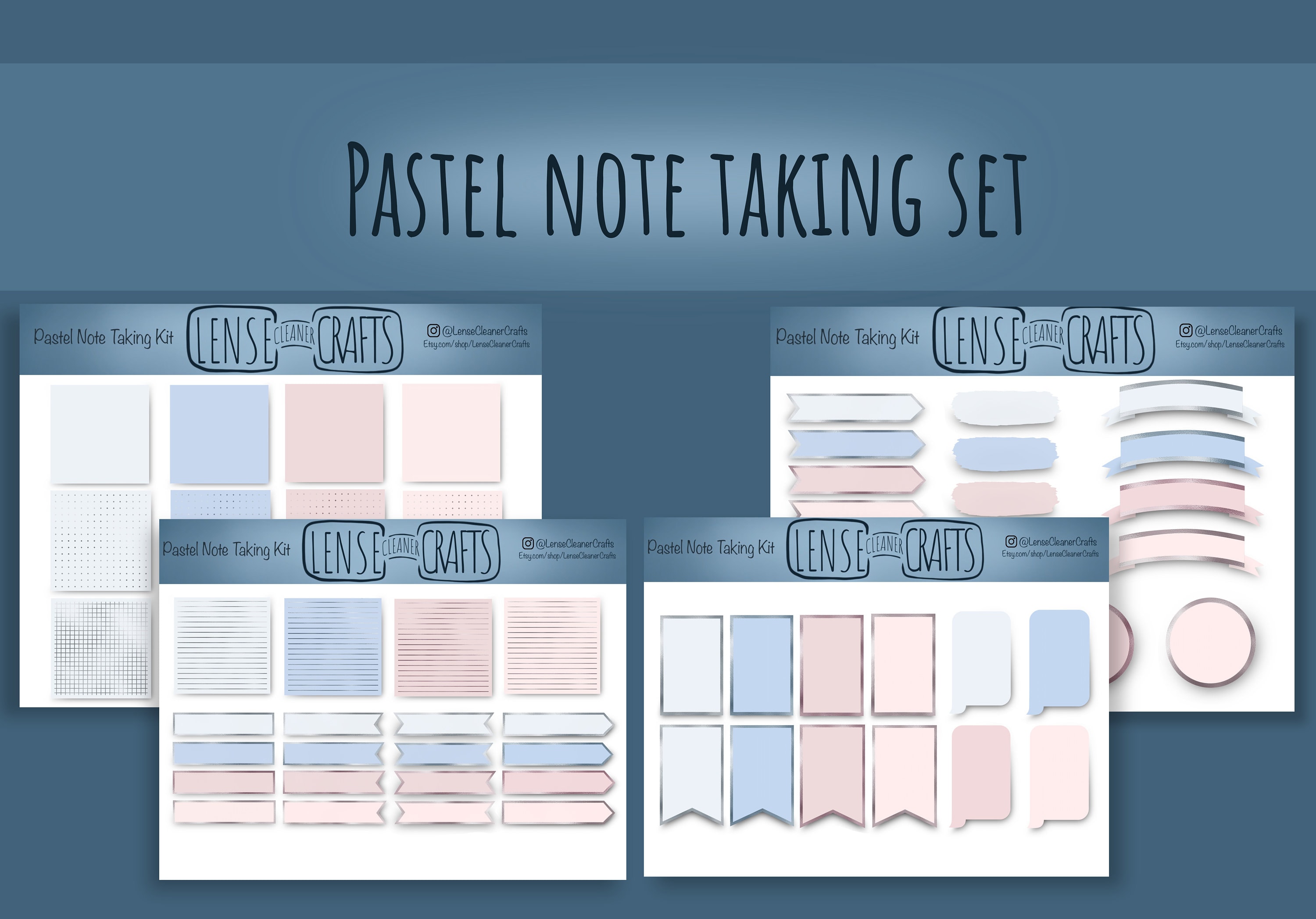 Pastel Digital Note Taking Stickers #1 - Etsy