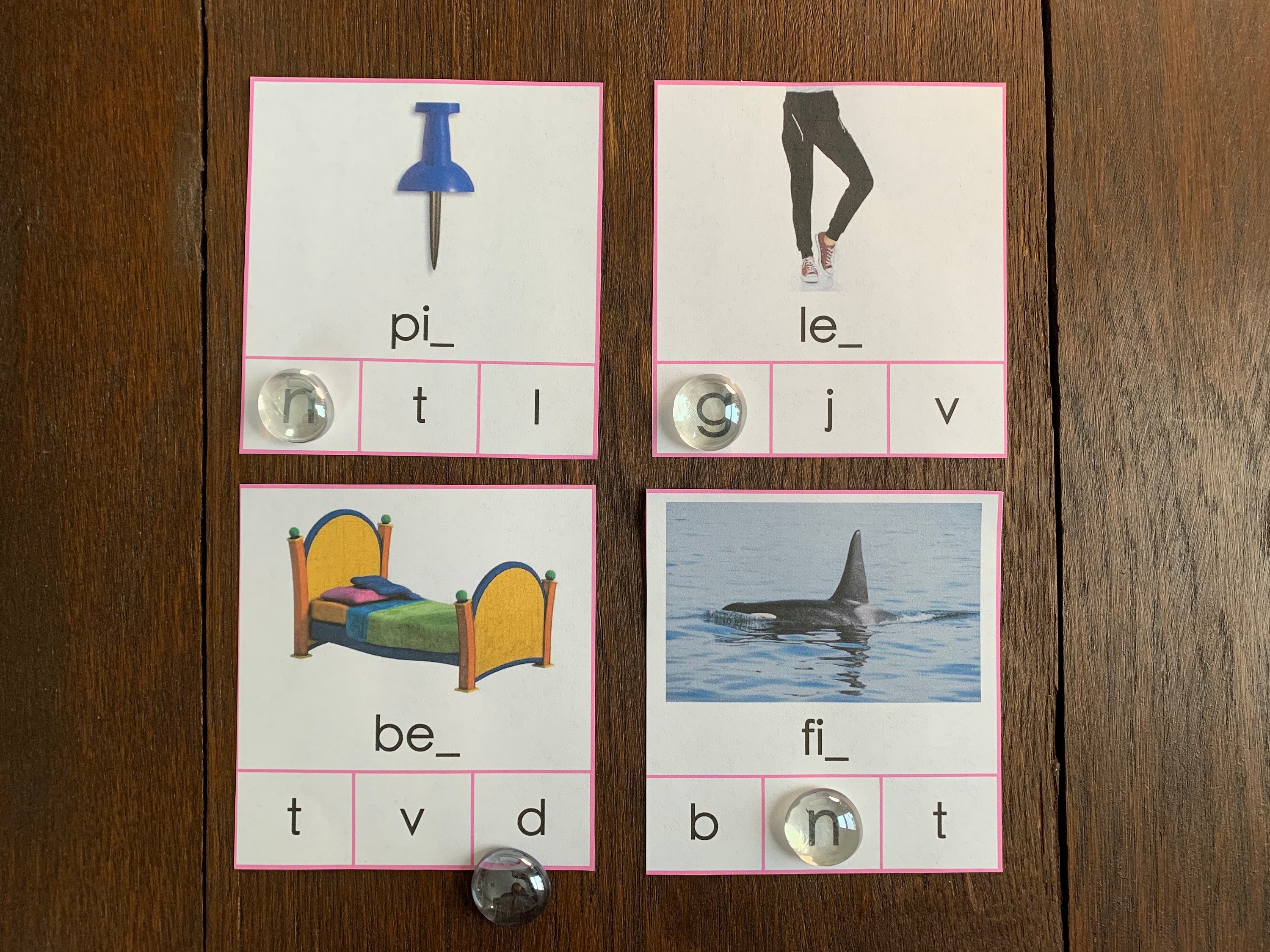 Printable Montessori Pink Series Missing Sound Clip Cards - Etsy
