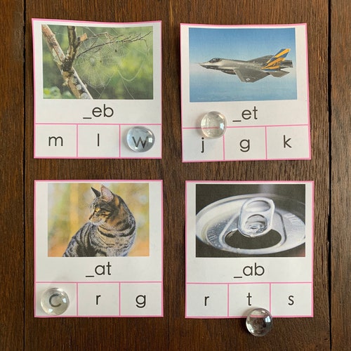 Printable Montessori Pink Series Sentence Strips - Etsy