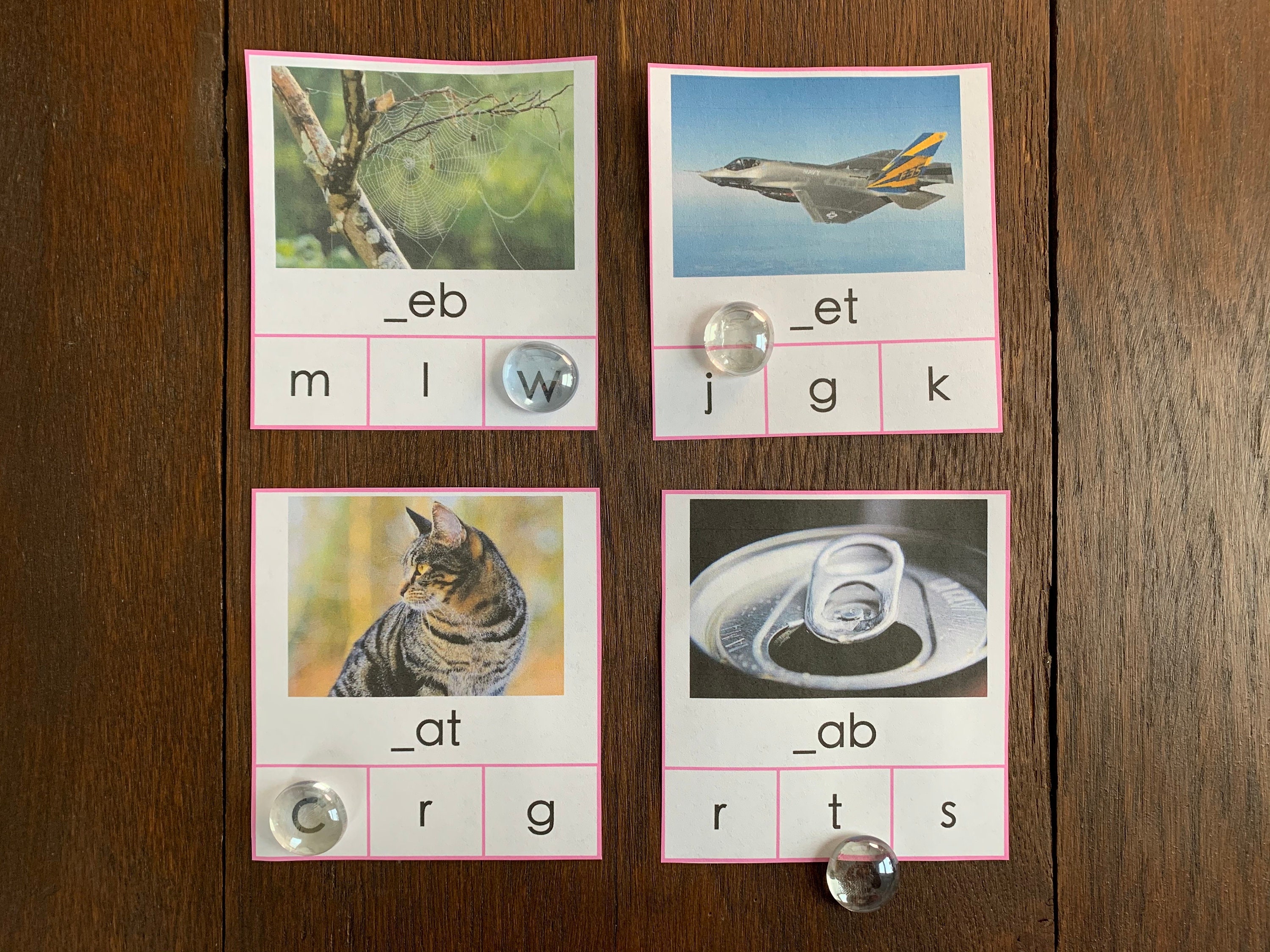 Printable Montessori Pink Series Missing Sound Clip Cards - Etsy