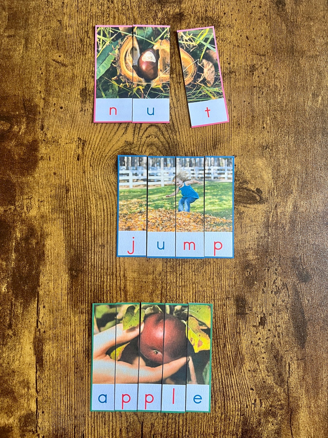 Montessori-inspired Fall Word Building Puzzles - Etsy