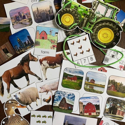 Montessori Farm Printable Pack - Etsy