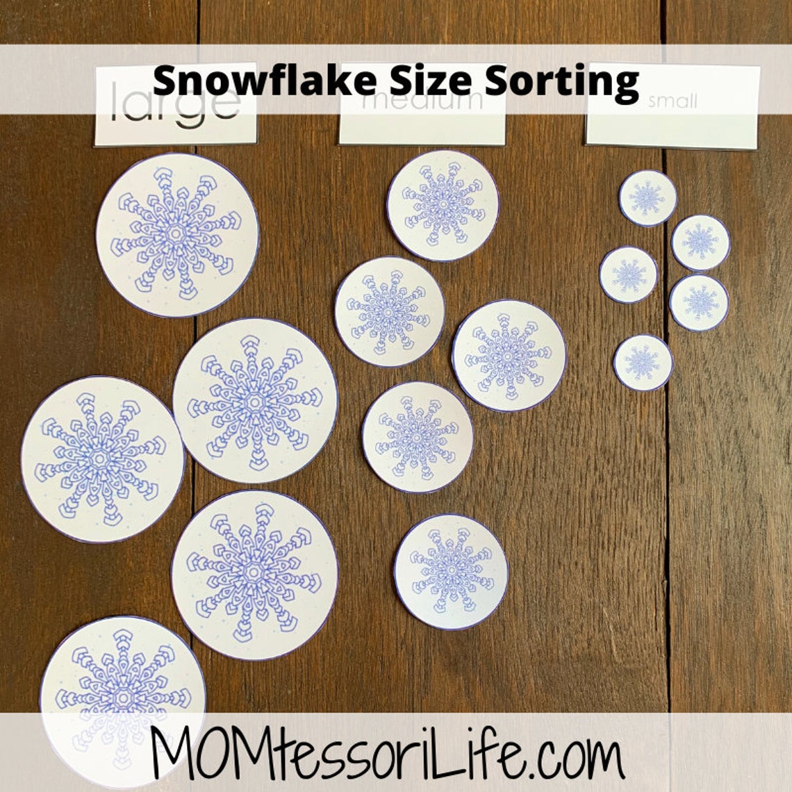 Snow & Snowflakes Pack Montessori-inspired Printable - Etsy