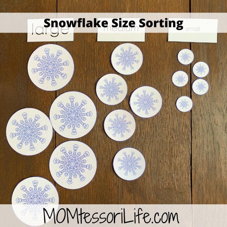 Snow & Snowflakes Pack Montessori-inspired Printable | Etsy