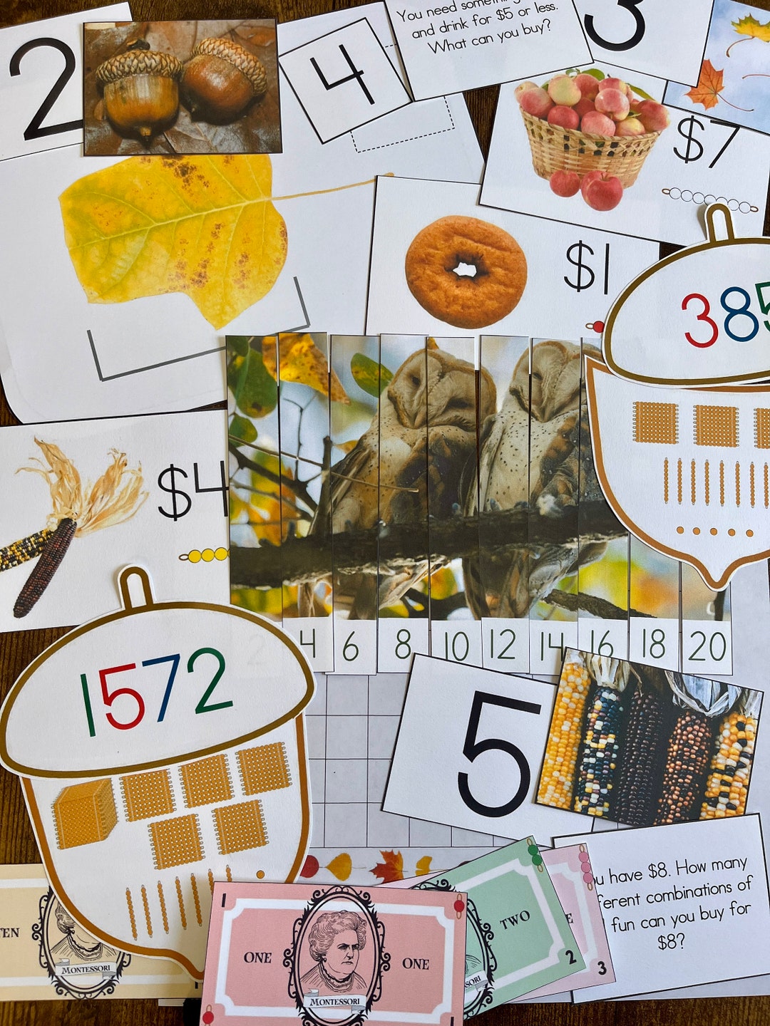 Montessori-inspired Fall Math Bundle - Etsy