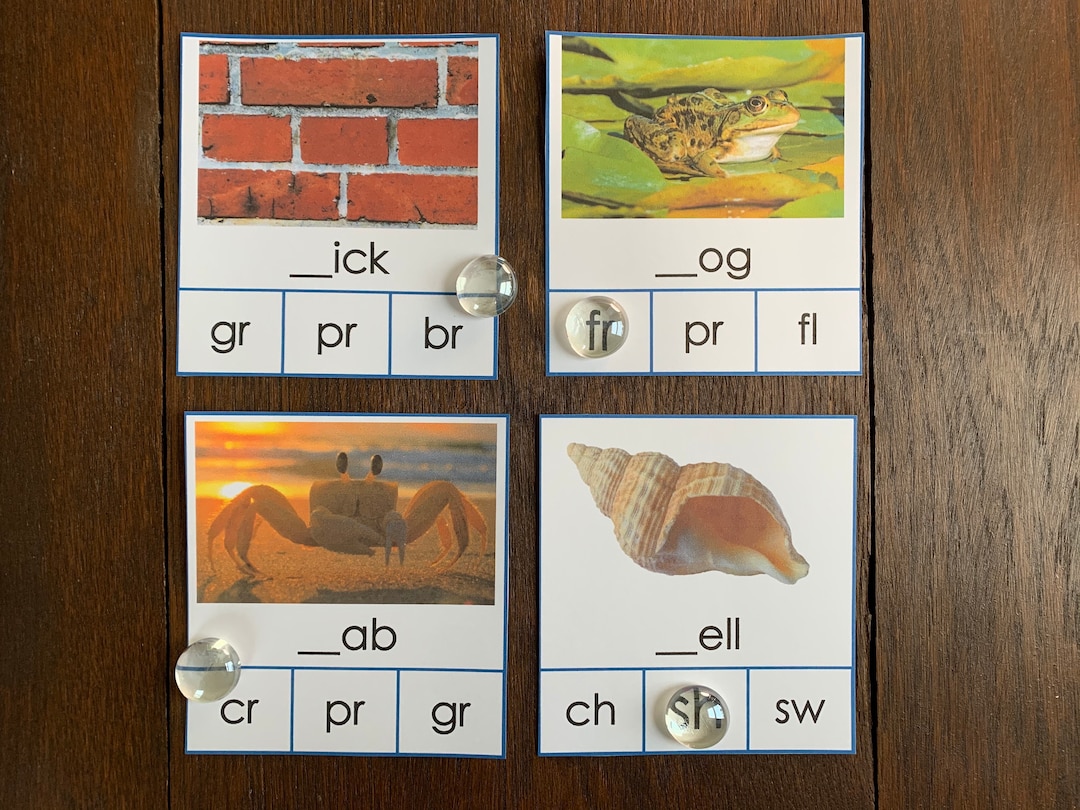 Printable Montessori Blue Series Missing Sound Clip Cards - Etsy