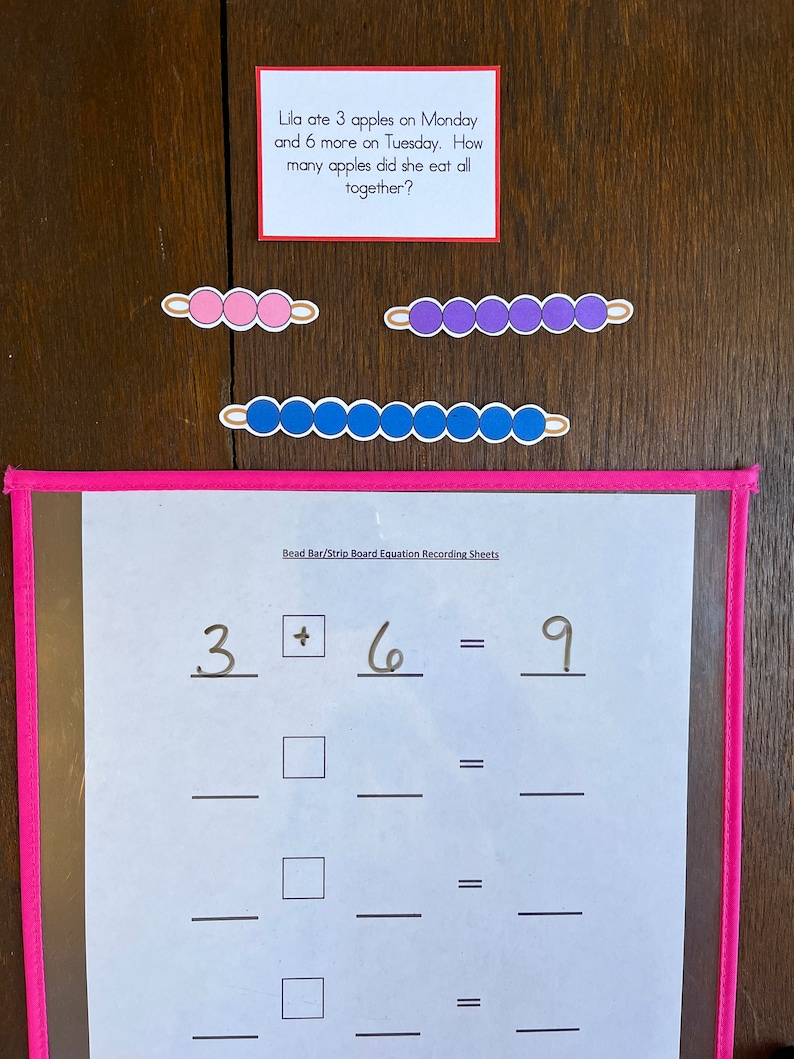 Montessori Colored Bead Bars Extensions Bundle - Etsy