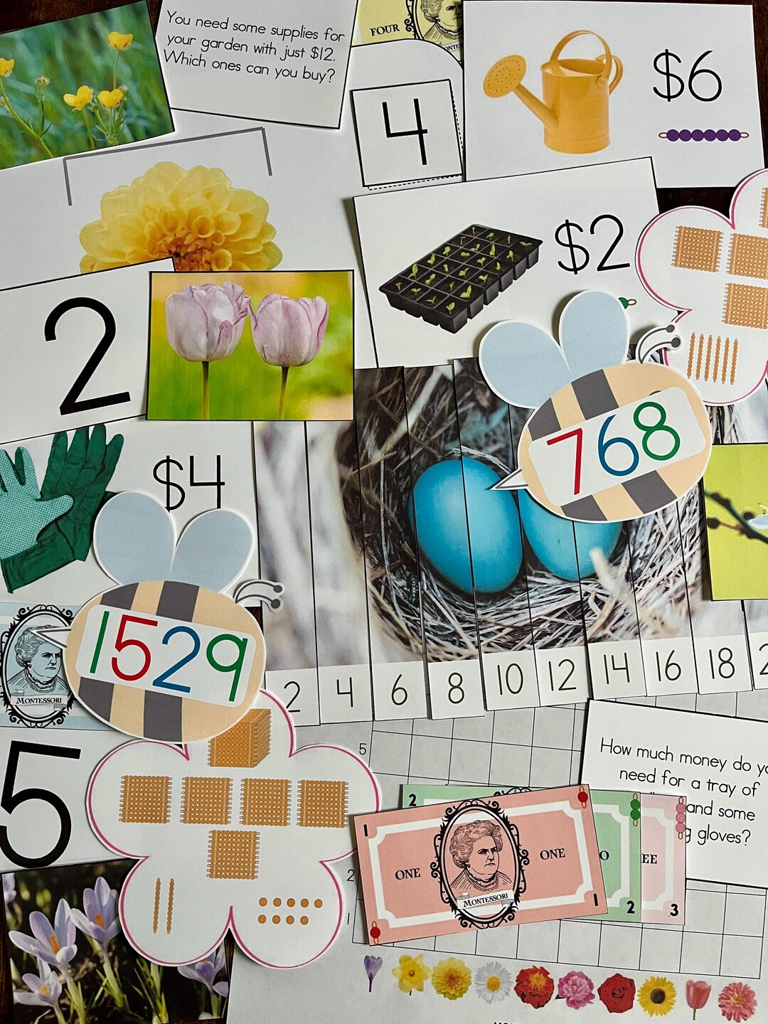 Montessori-inspired Spring Math Bundle - Etsy