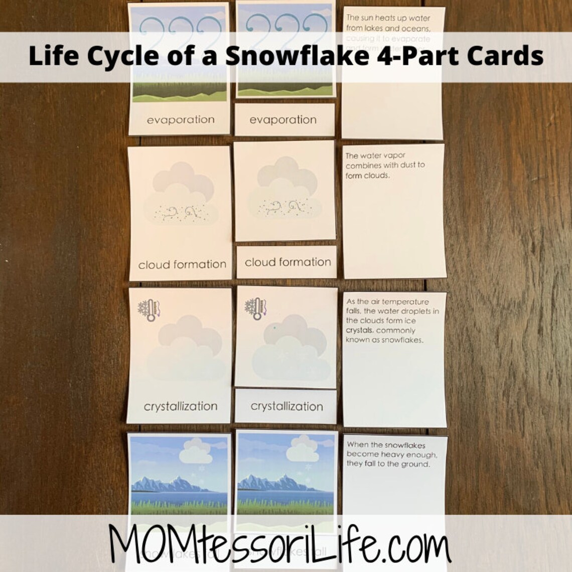Snow & Snowflakes Pack Montessori-inspired Printable | Etsy