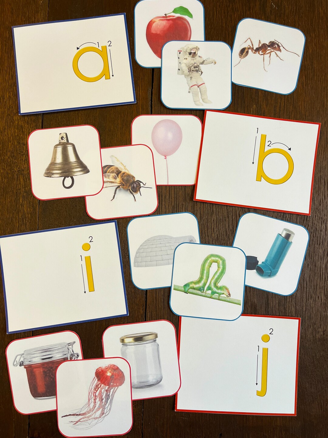 Beginning Sounds Picture Cards With "sandpaper" Letters - Etsy