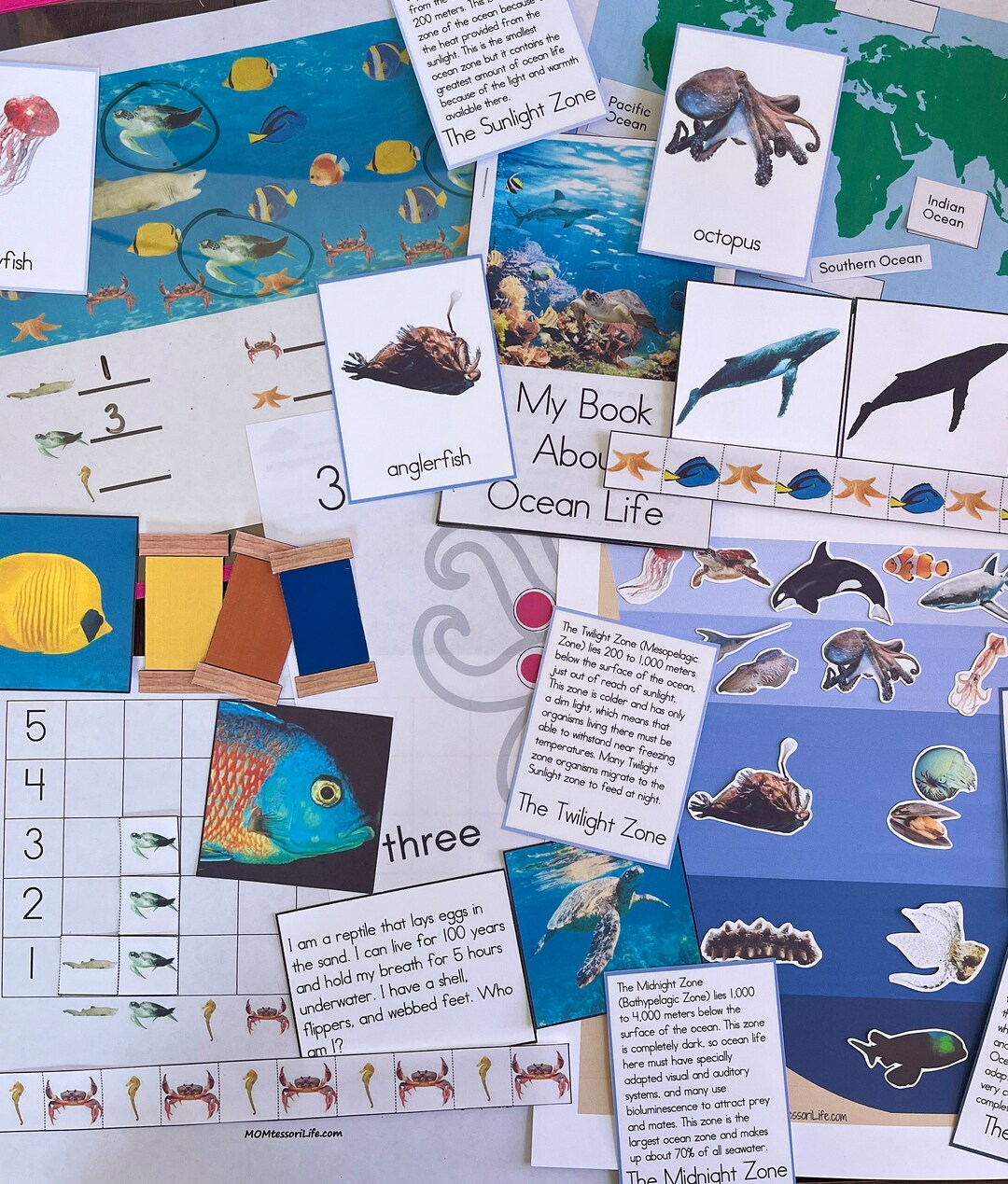Montessori-inspired Ocean Life Bundle - Etsy