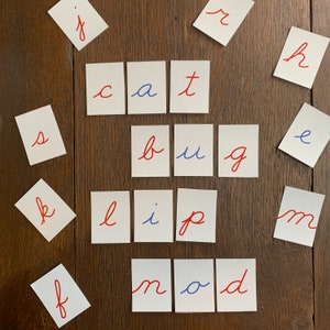 Printable Montessori Movable Alphabet in Print and Cursive Fonts - Etsy