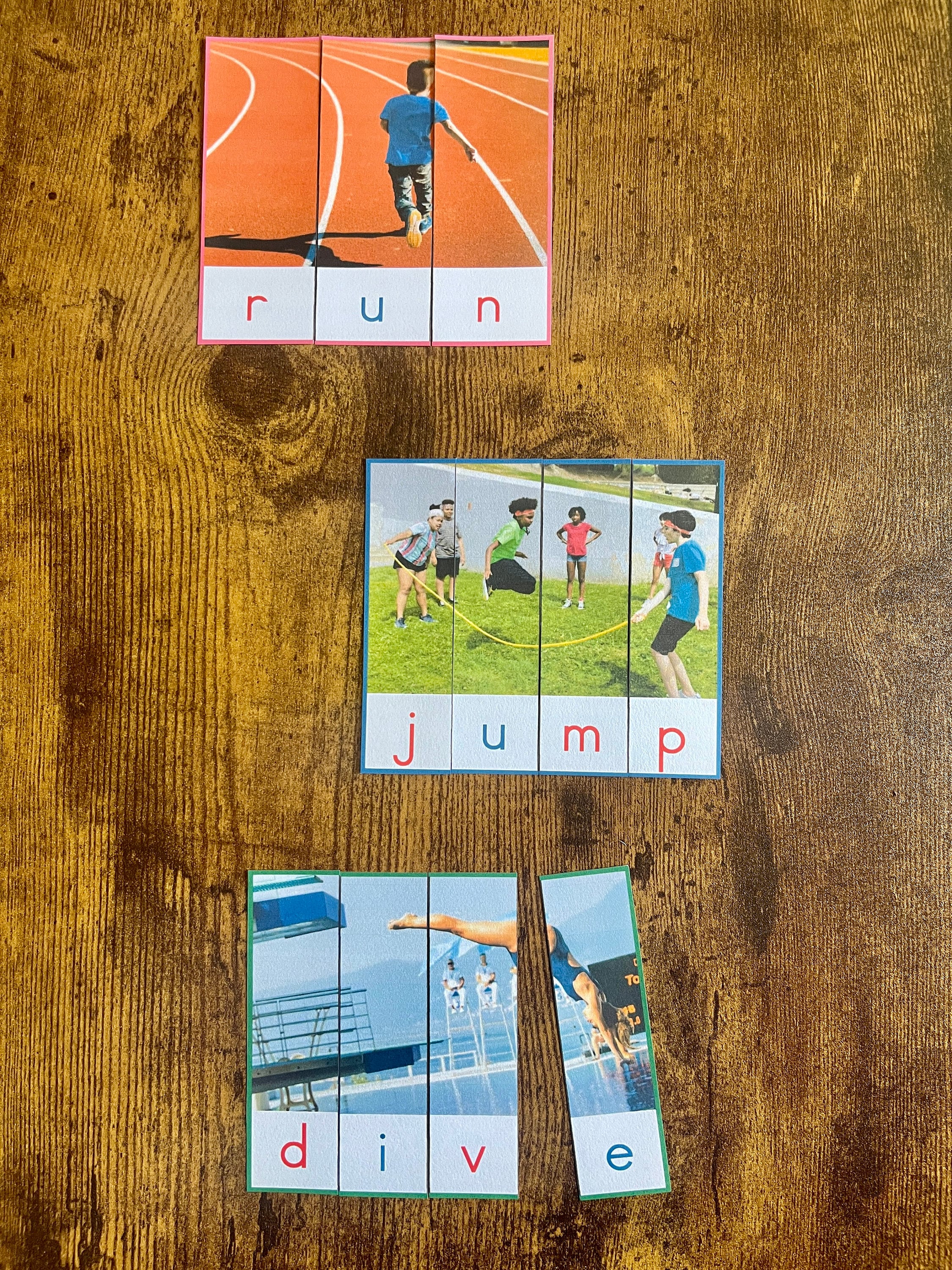 Montessori-inspired Sports Word Building Puzzles - Etsy