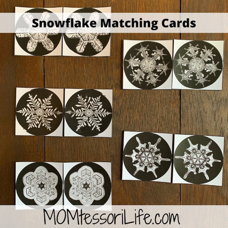 Wilson Bentley's Snowflakes Pack -- Montessori-inspired Printables - Etsy