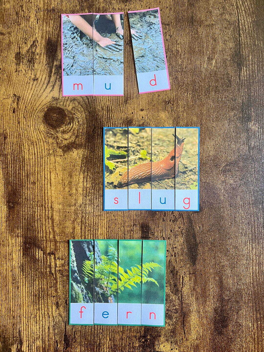 Montessori-inspired Nature Word Building Puzzles - Etsy