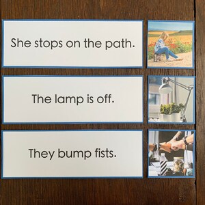 Printable Montessori Blue Series Sentence Strips - Etsy