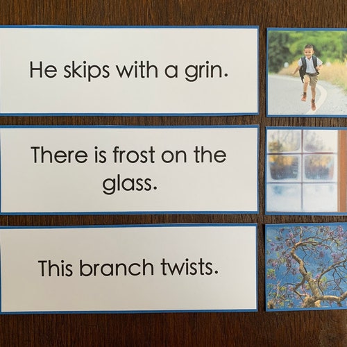 Printable Montessori Pink Series Sentence Strips - Etsy