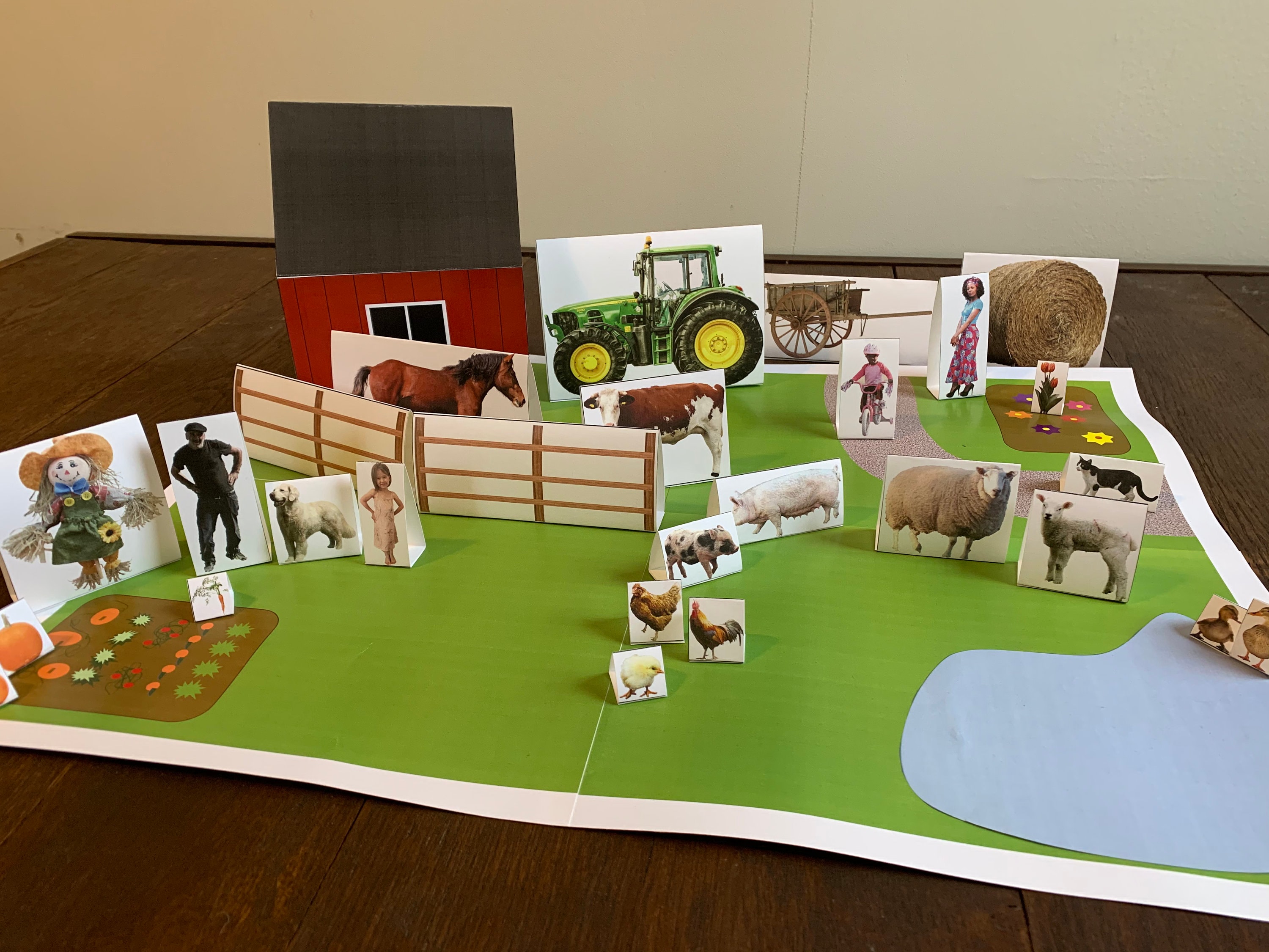 Printable Montessori Grammar Farm With Labels in Cursive - Etsy