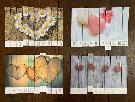 Montessori-inspired Skip Counting Puzzle Printable Bundle - Etsy