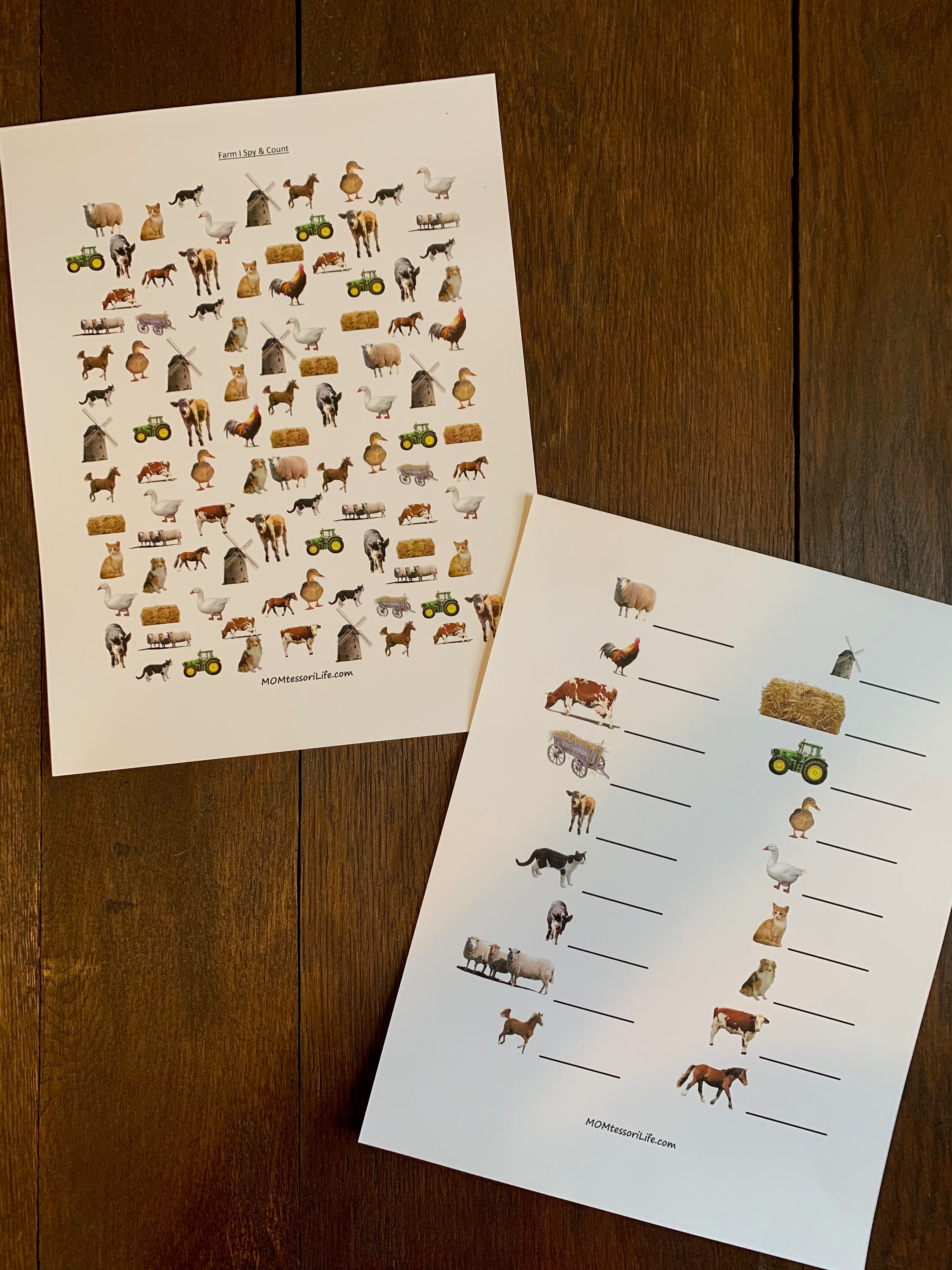 Montessori Farm Printable Pack - Etsy