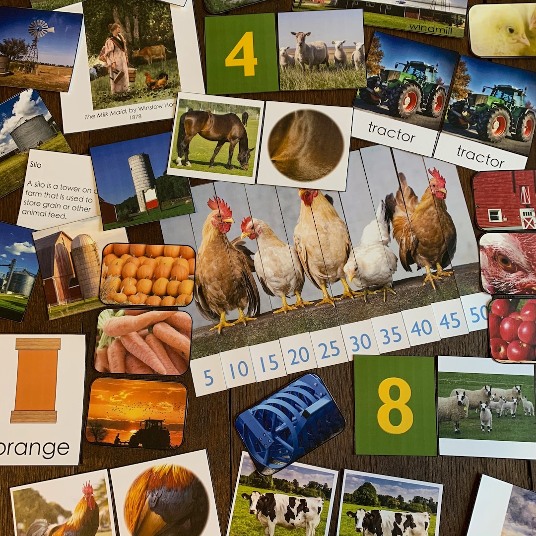 Montessori Farm Printable Pack - Etsy