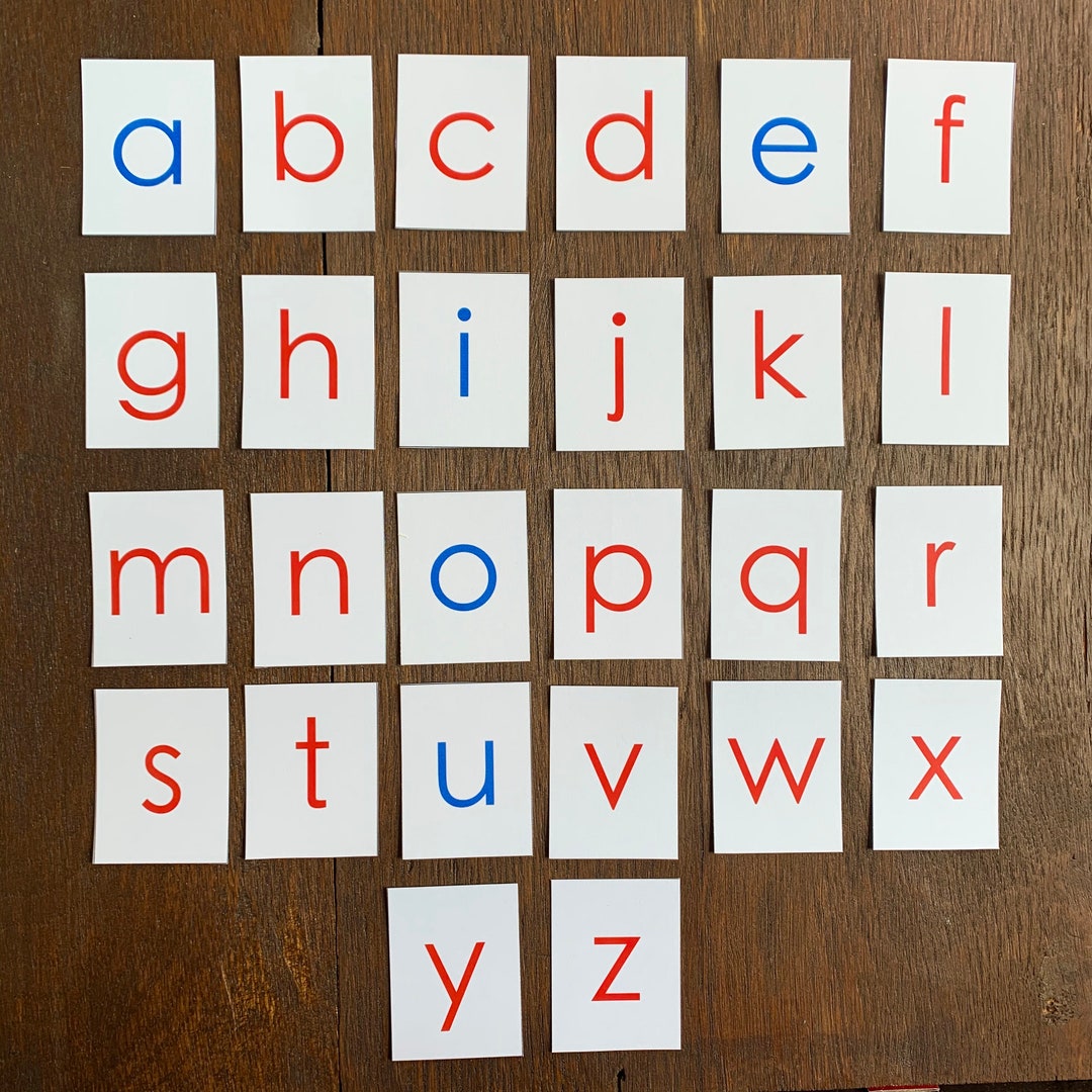 Printable Montessori Movable Alphabet in Print and Cursive Fonts - Etsy