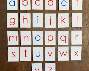 CURSIVE Small Movable Alphabet Letter Montessori Language Material ...
