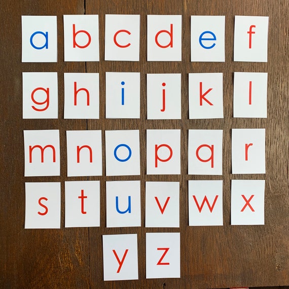 Printable Montessori Movable Alphabet in Print and Cursive | Etsy