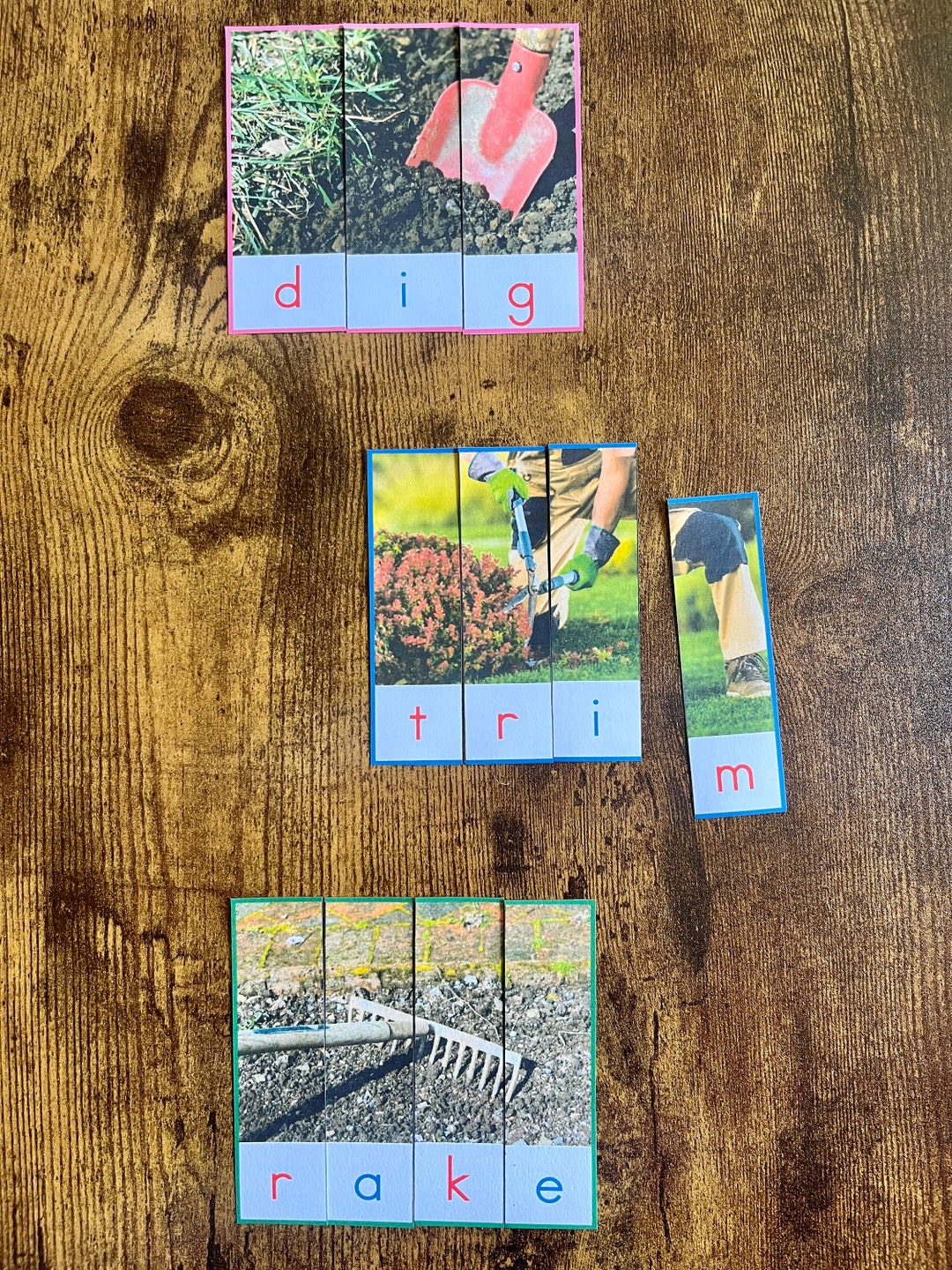 Montessori-inspired Gardening Word Building Puzzles - Etsy