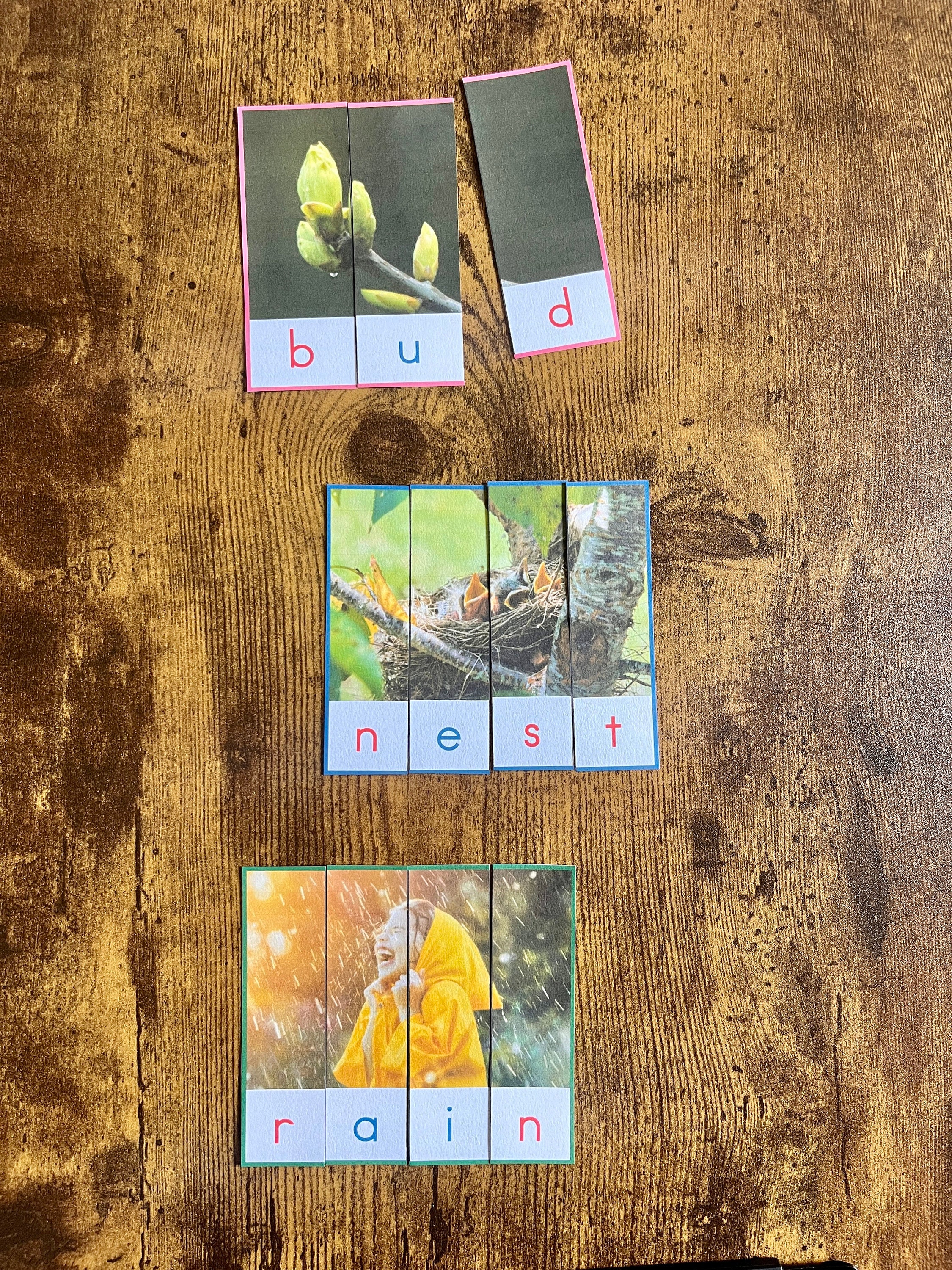 Montessori-inspired Spring Word Building Puzzles - Etsy