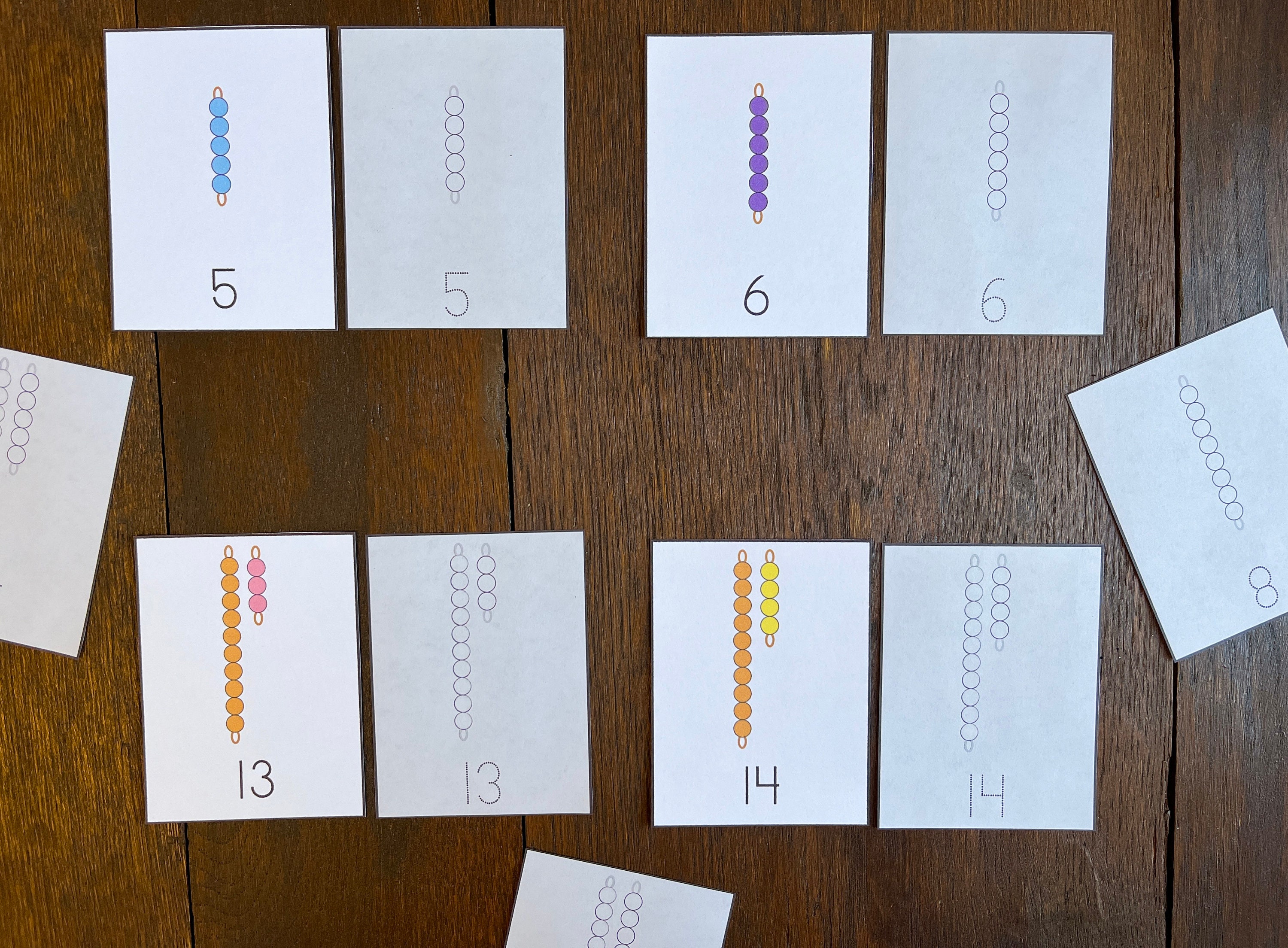 Montessori Colored Bead Bars Extensions Bundle - Etsy