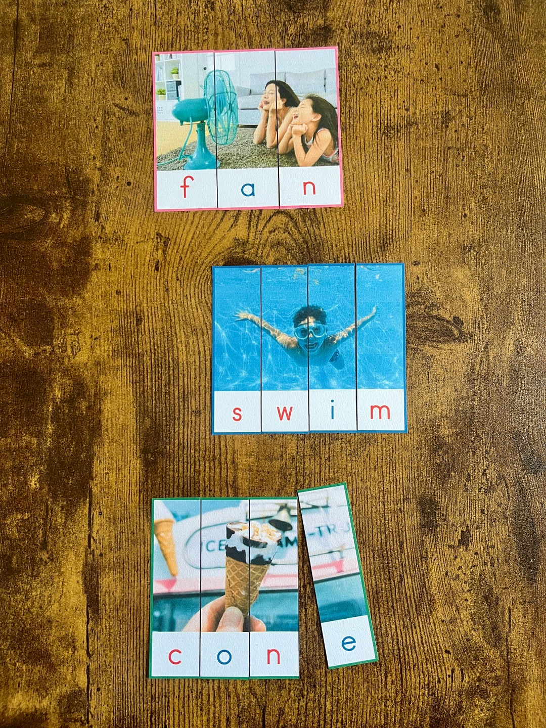 Montessori-inspired Summer Word Building Puzzles - Etsy