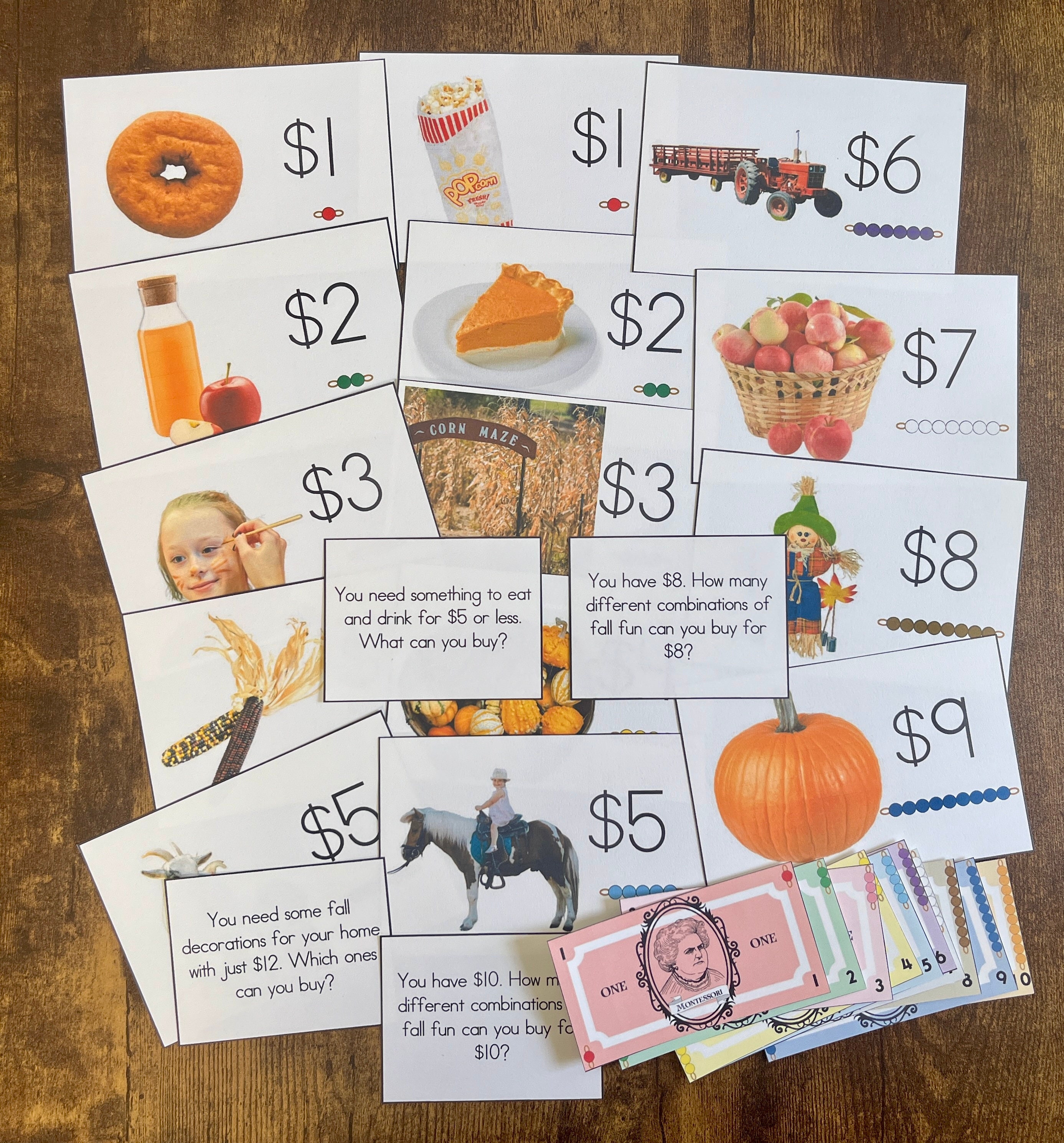 Montessori-inspired Fall Math Bundle - Etsy