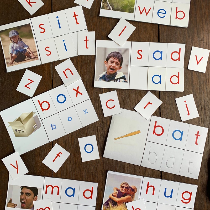 Montessori Cvc Cards - Etsy