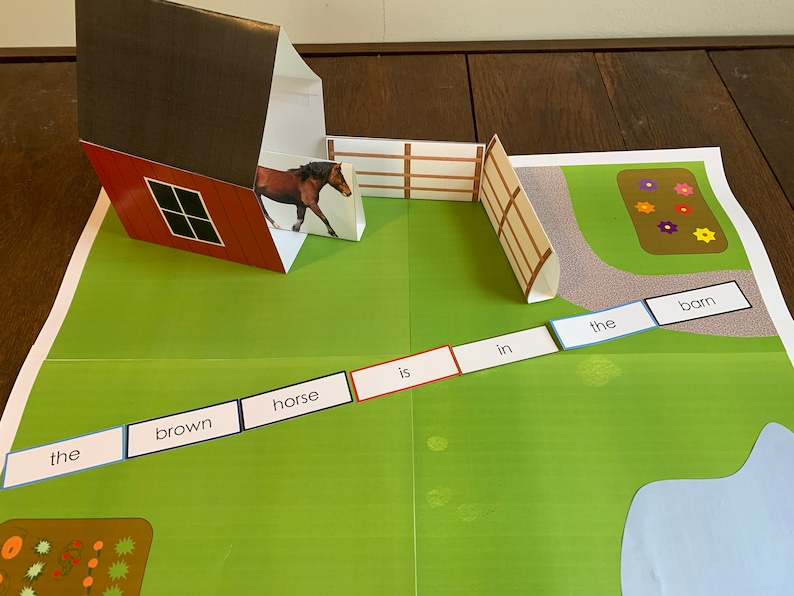 Printable Montessori Grammar Farm With Labels in Print - Etsy